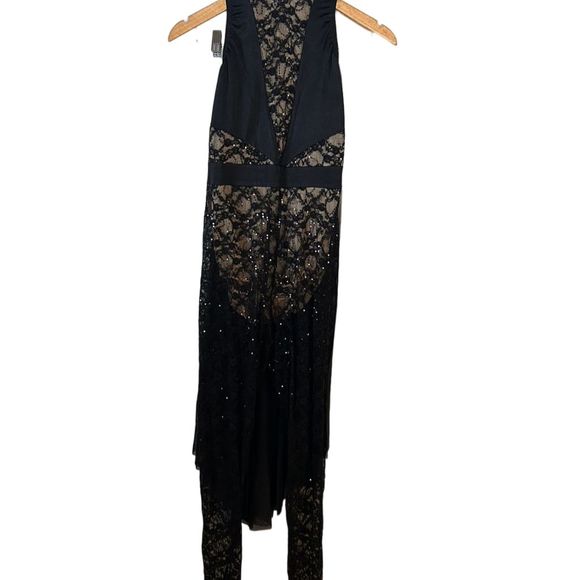 Kelle | Other | Kelle Womens Black Lace Catsuit Dance Costume With ...